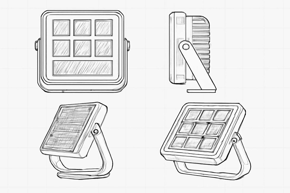 Comprehensive Flood Lights CAD Block for Illumination Planning and ...